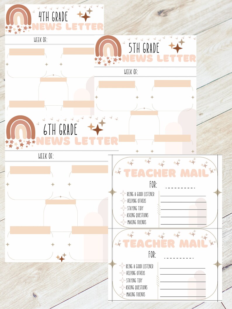 Printable Teacher News Letter,teacher Mail, Teacher Updates, Teacher ...