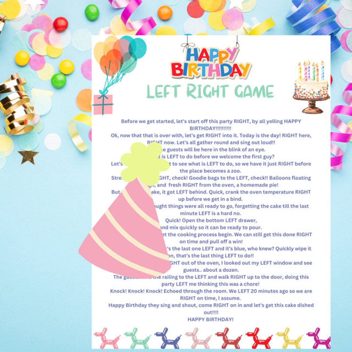 Left Right Game Bundle, Seasons/holiday Left Right Game, Right Left ...