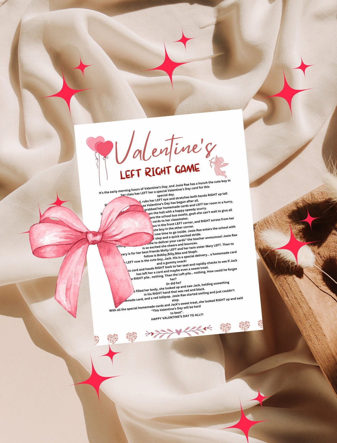 Valentines Left Right Game, Valentines Pass the Prize | Right Left Game ...