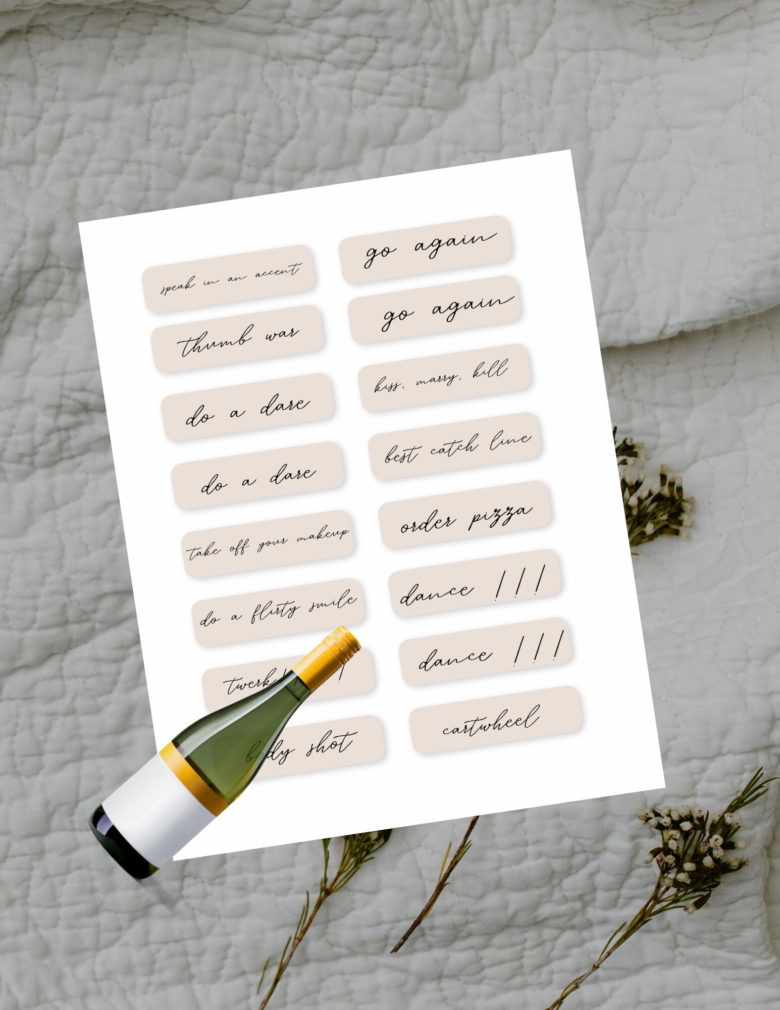 Girls Night Jenga Drinking Party Game, Girls Night Game, Instant ...