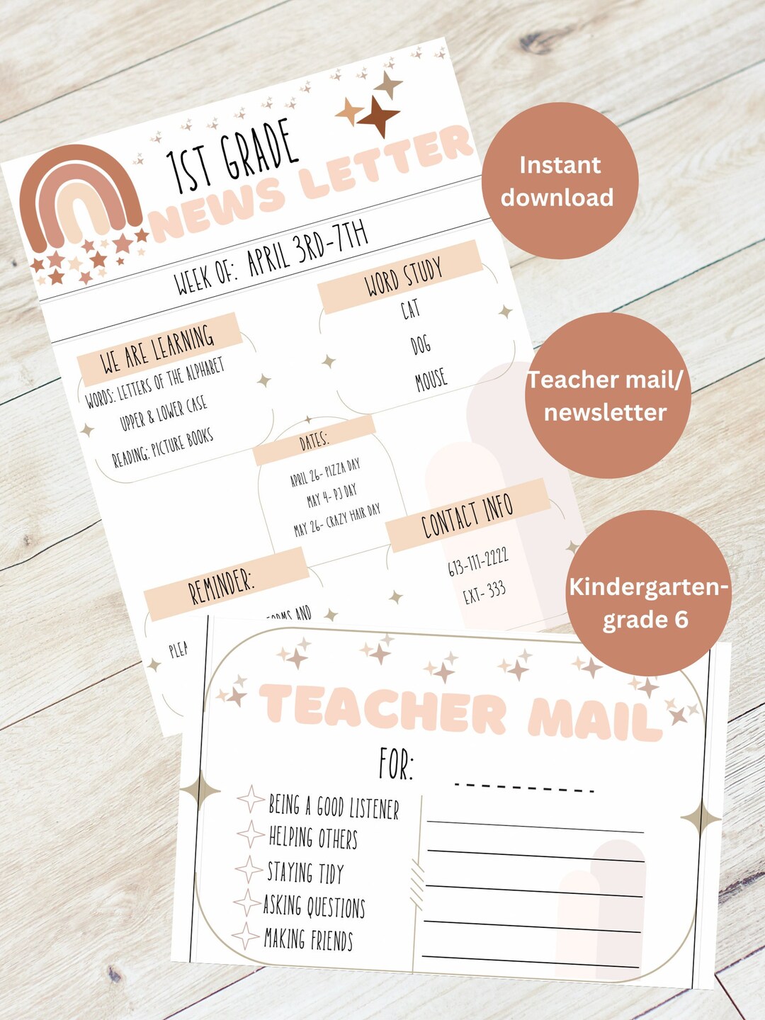 Printable Teacher News Letter,teacher Mail, Teacher Updates, Teacher ...