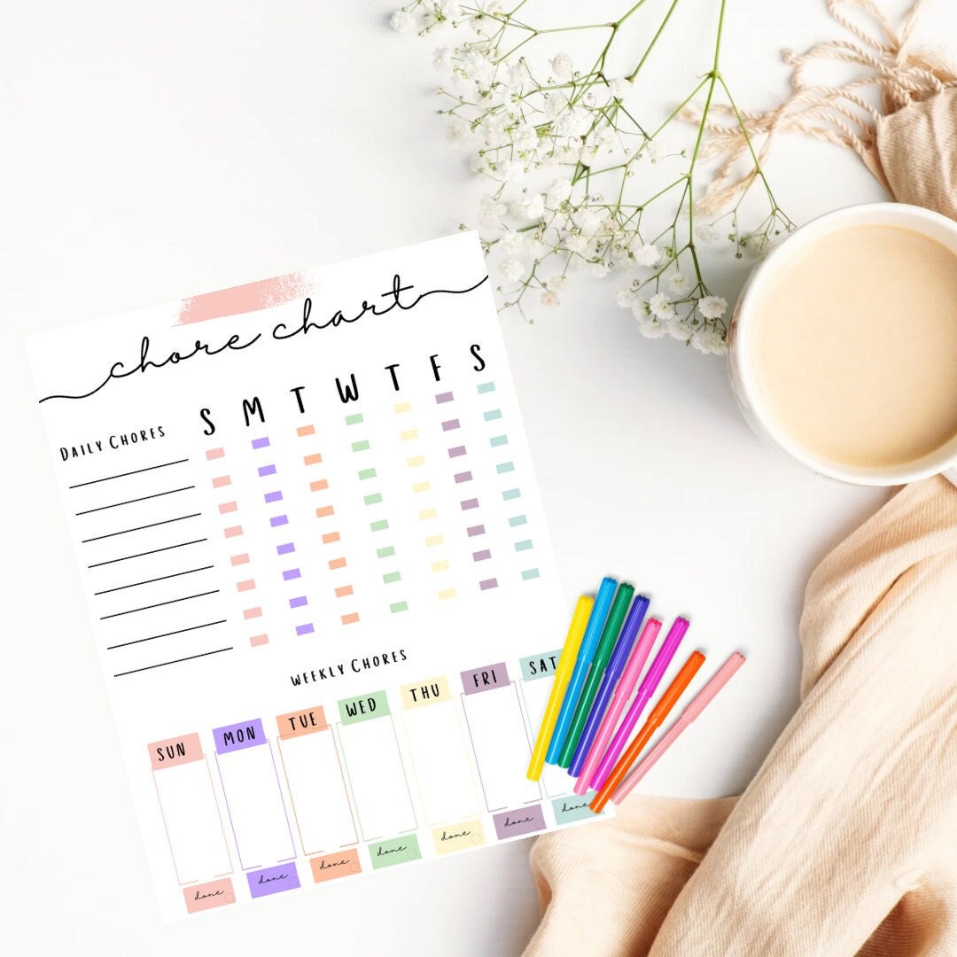 Chore Chart for Kids,adult Chores,chore Chart, Responsibility Chart ...