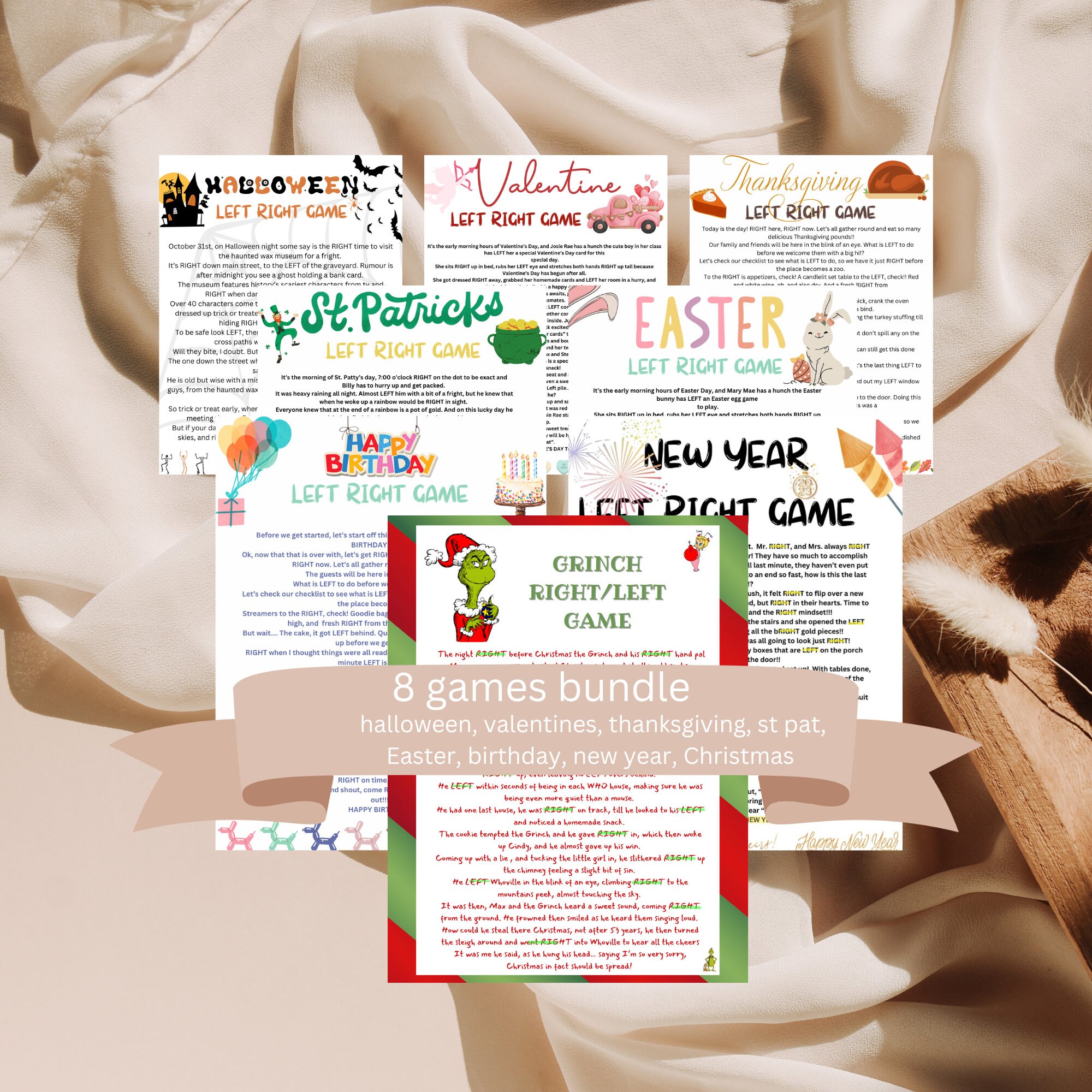 Left Right Game Bundle, Seasons/holiday Left Right Game, Right Left ...