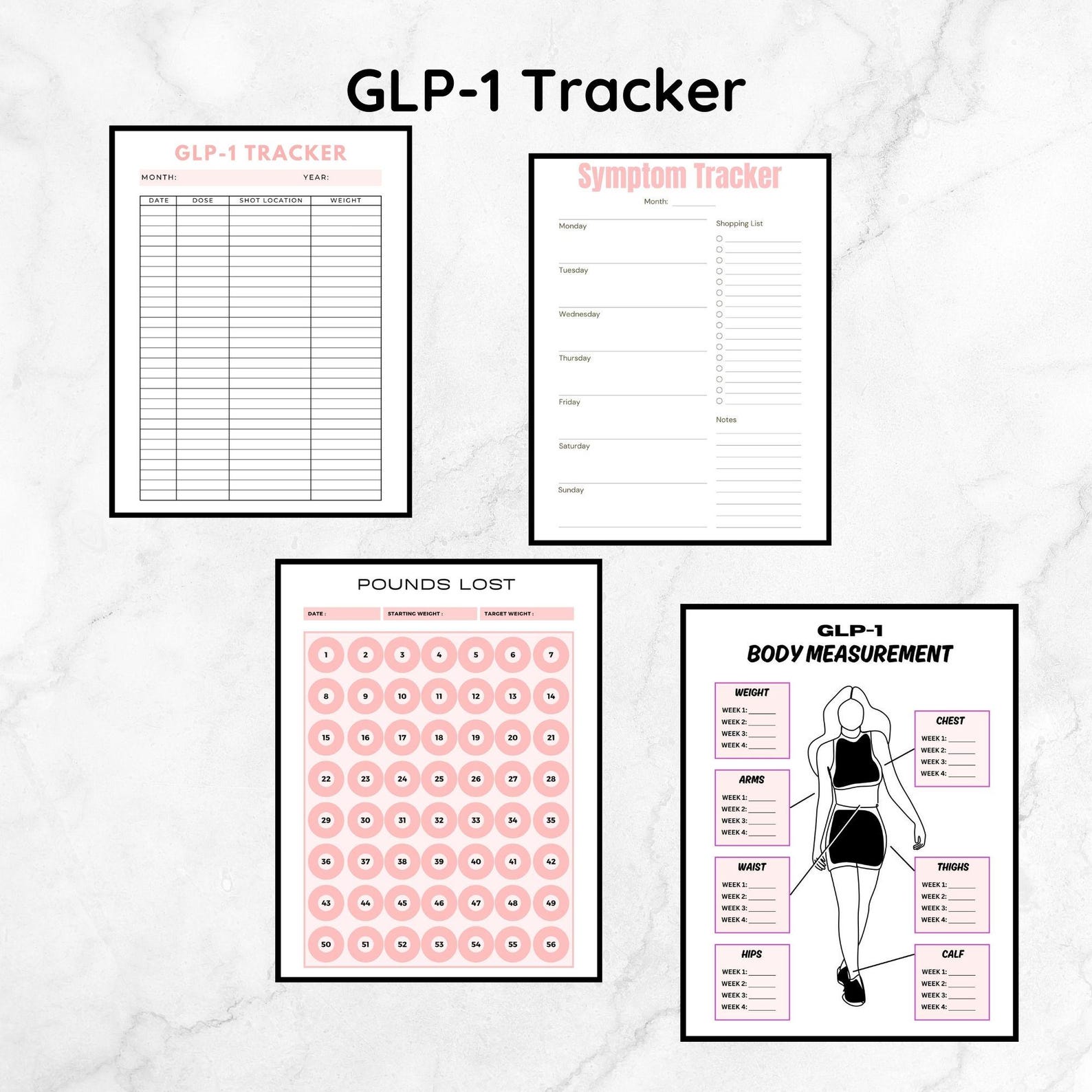 GLP-1 Log, Injection Log, Protein and Workout Tracker | Semaglutide ...