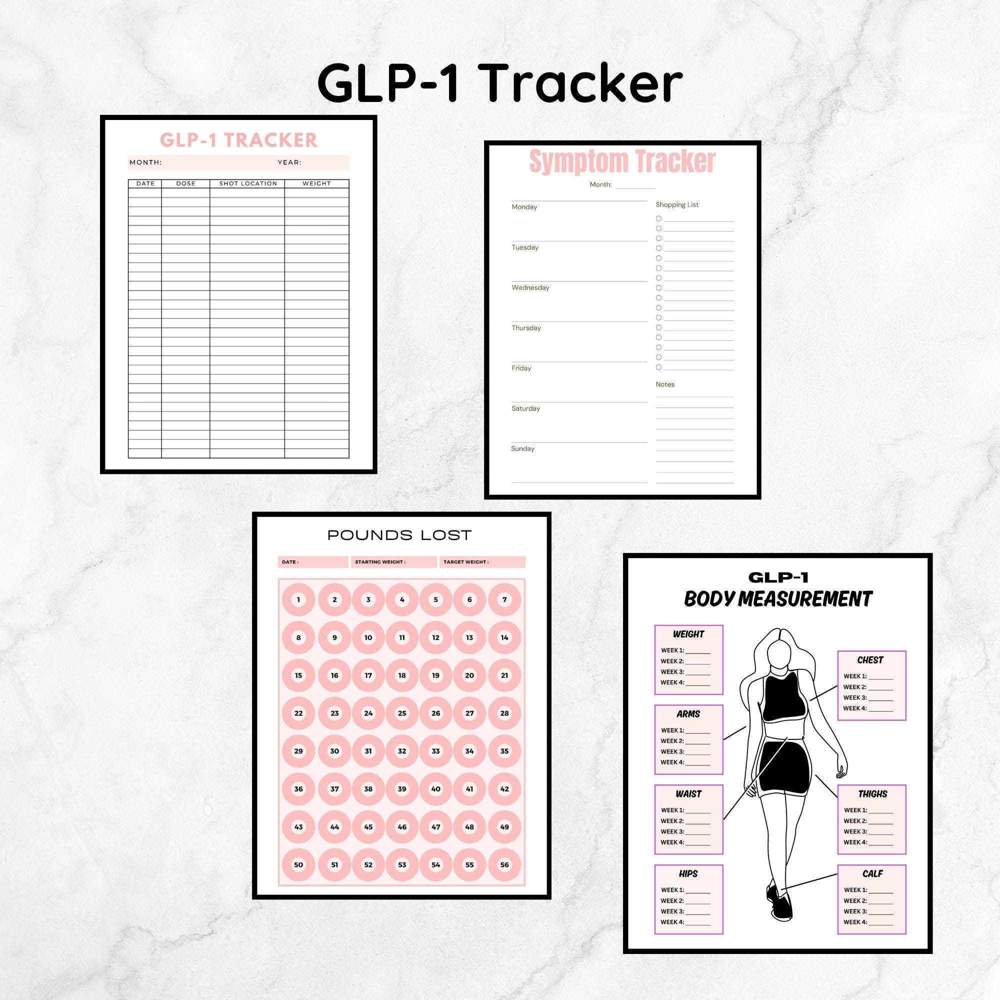 GLP-1 Log, Injection Log, Protein and Workout Tracker | Semaglutide ...