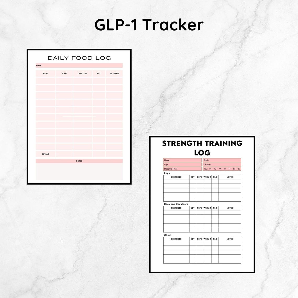 GLP-1 Log, Injection Log, Protein and Workout Tracker | Semaglutide ...