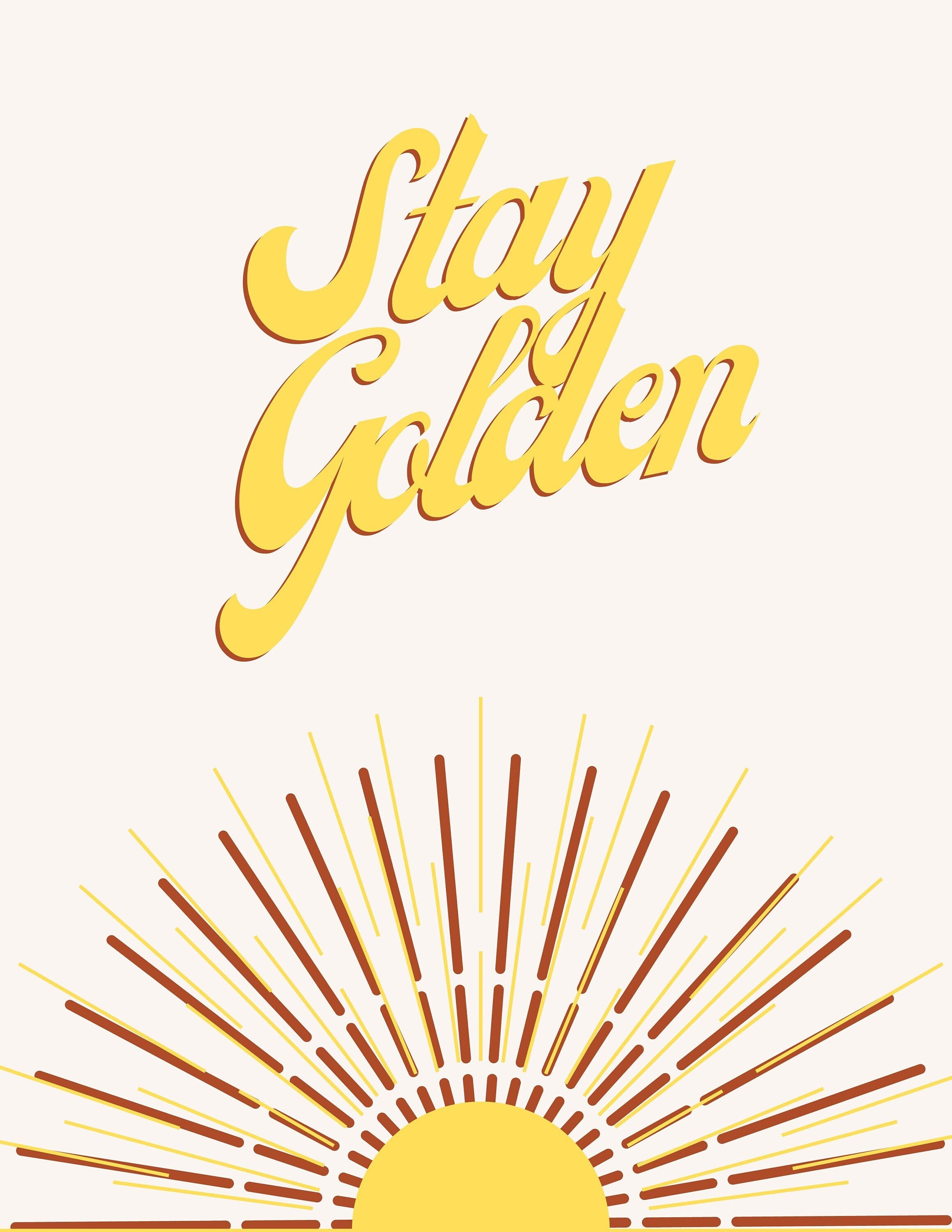 Stay Golden Printable Wall Art - Etsy