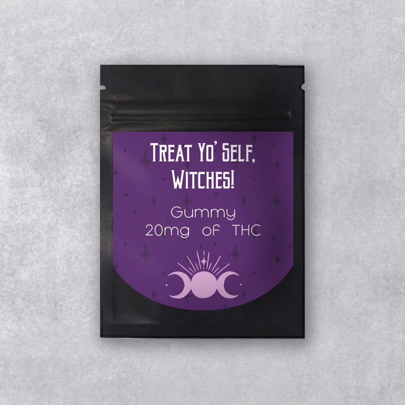 Witchy Gummy Edible Label - Adult Halloween, Party Favor, Bachelorette ...