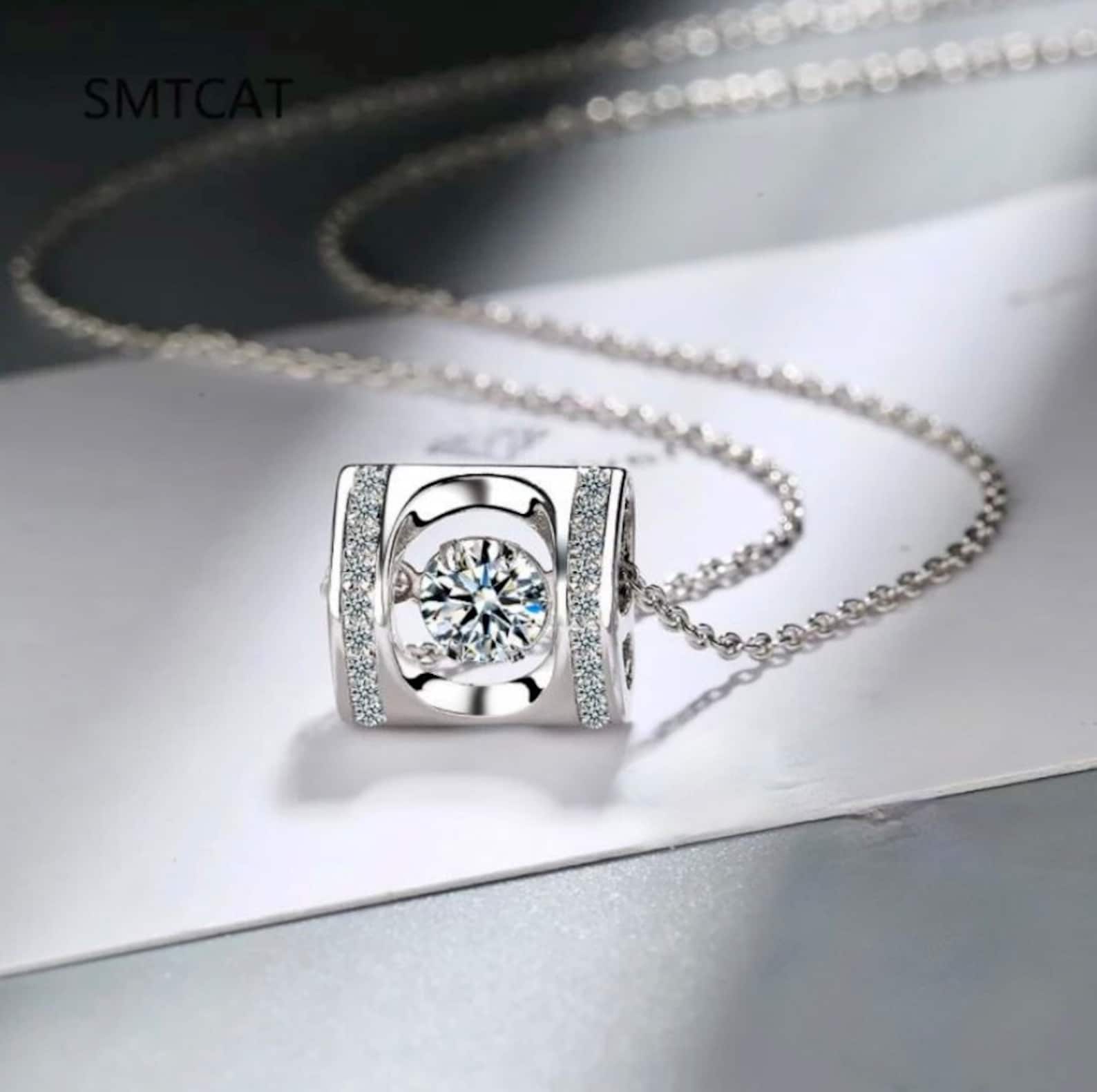 925 Sterling Silver Jewelry, Moissanite Pendant for Women , Moissanite ...