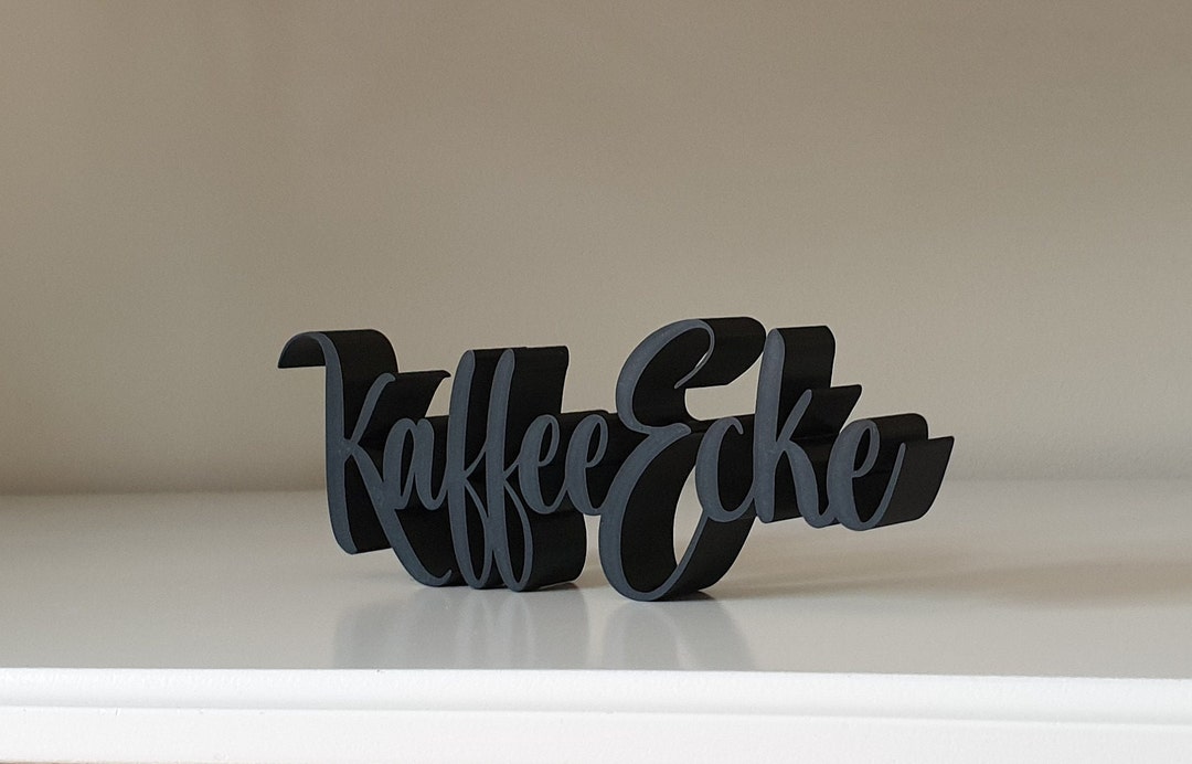 3D Printed Lettering "coffee Corner", White or Black, Freestanding ...