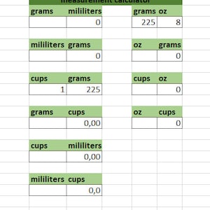 Ultimate Kitchen Measurement Excel Template for Precise Cooking and ...
