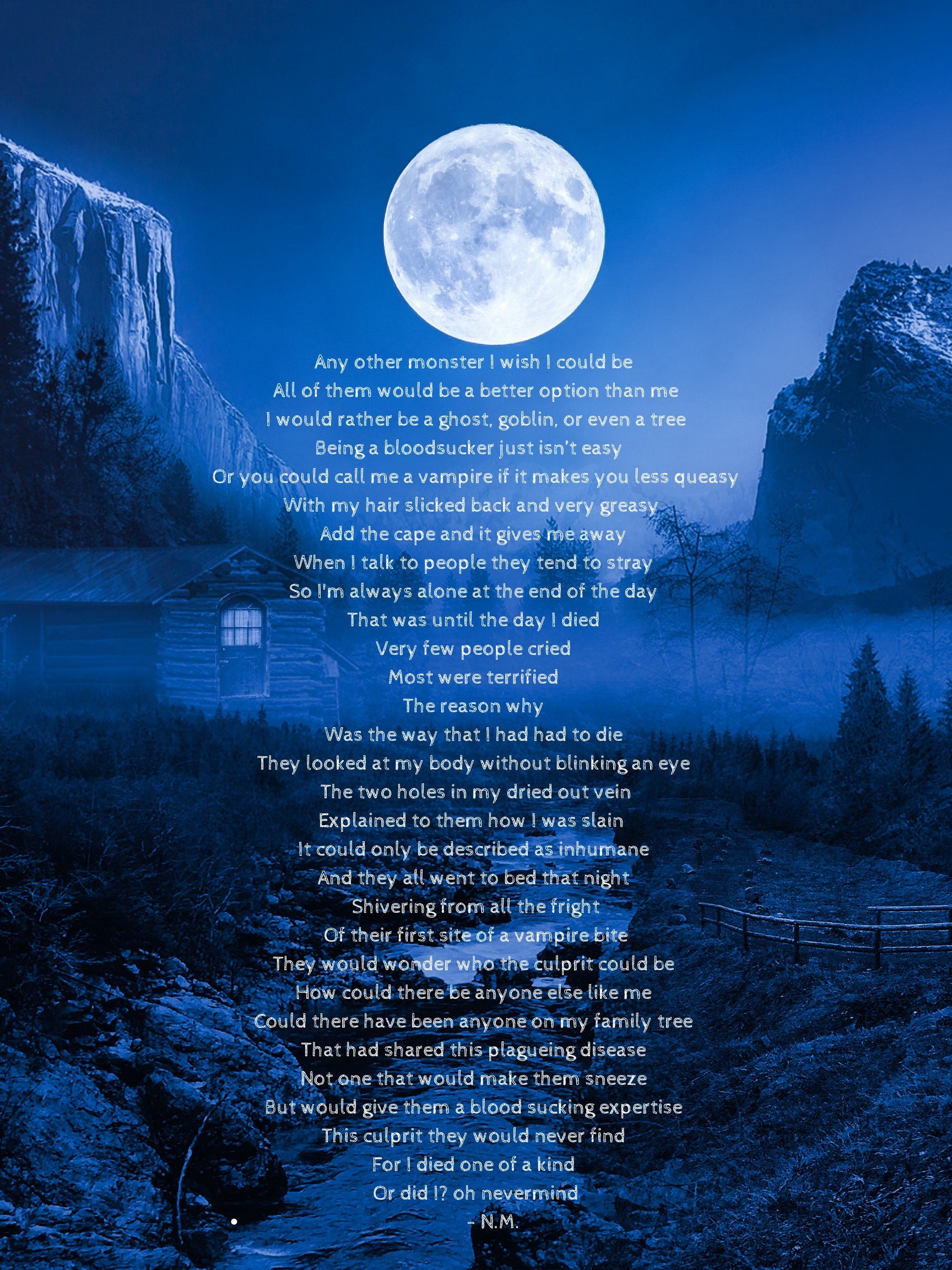 Silly Vampire Poem - Etsy