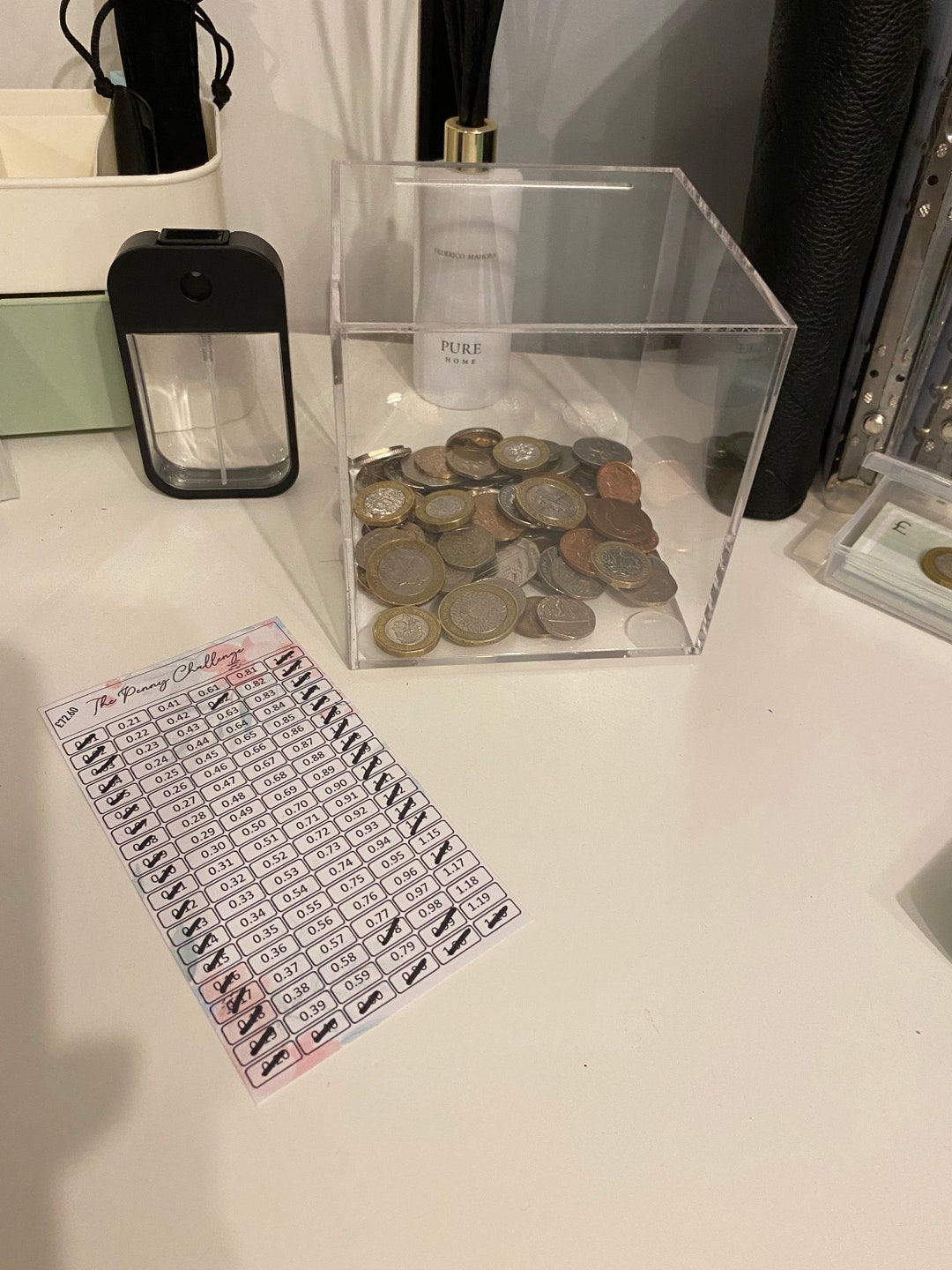 Square Plastic Budgeting Money Box - Etsy
