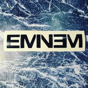 EMINEM Fan Art Sticker decal for Car/wall/window, Sticker for Water ...