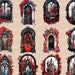 Vampire Castle Doors Gothic Clipart, Gothic Door Graphics, Gothic Fussy ...
