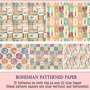 Boho Patterned Junk Journal Paper Junk Journal Kit Printable Journal ...