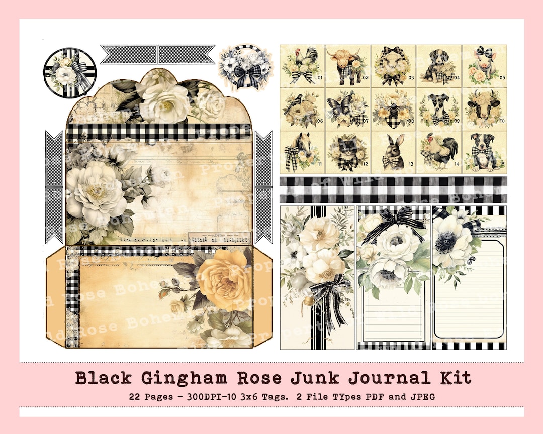 Junk Journal Farmhouse Printable Kit, Farmhouse Ephemera, Farmhouse ...