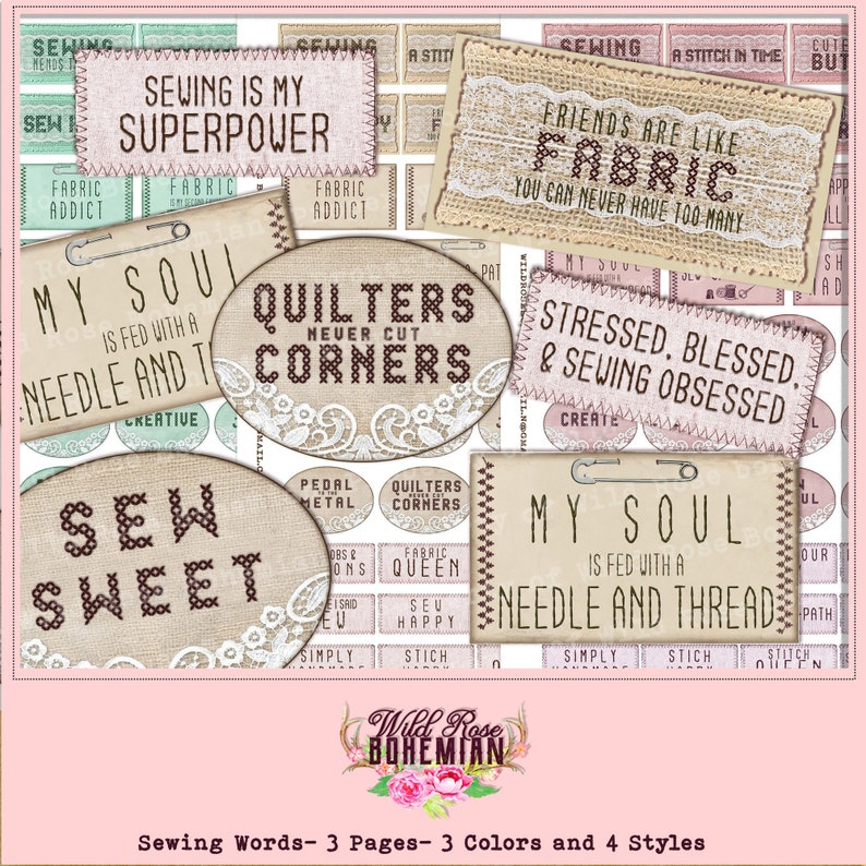 Sewing Word Sentiments, Sew Words Sentiments Printable, Sewing Junk ...