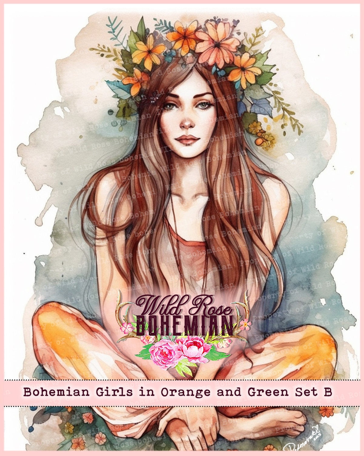 Meditator in Lotus, Original Watercolor Printable Art, Frameable Art ...