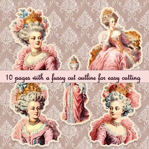 Marie Antoinette Clipart: Baroque Rococo Graphics (PNG, Fussy Cuts) - Etsy