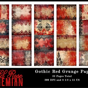 Gothic Bundle, Hallowen Bundle, Gothic Red Huge Bundle,gothic Red Junk ...