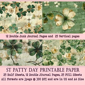 St Patty Day Seamless Printable Paper, St Patricks Day Scrapbooking ...