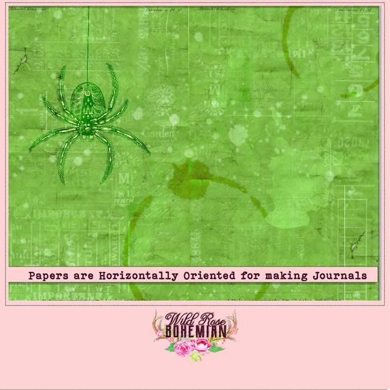 Junk Journal Kit Printable Field Notes in Green and Purple - Etsy