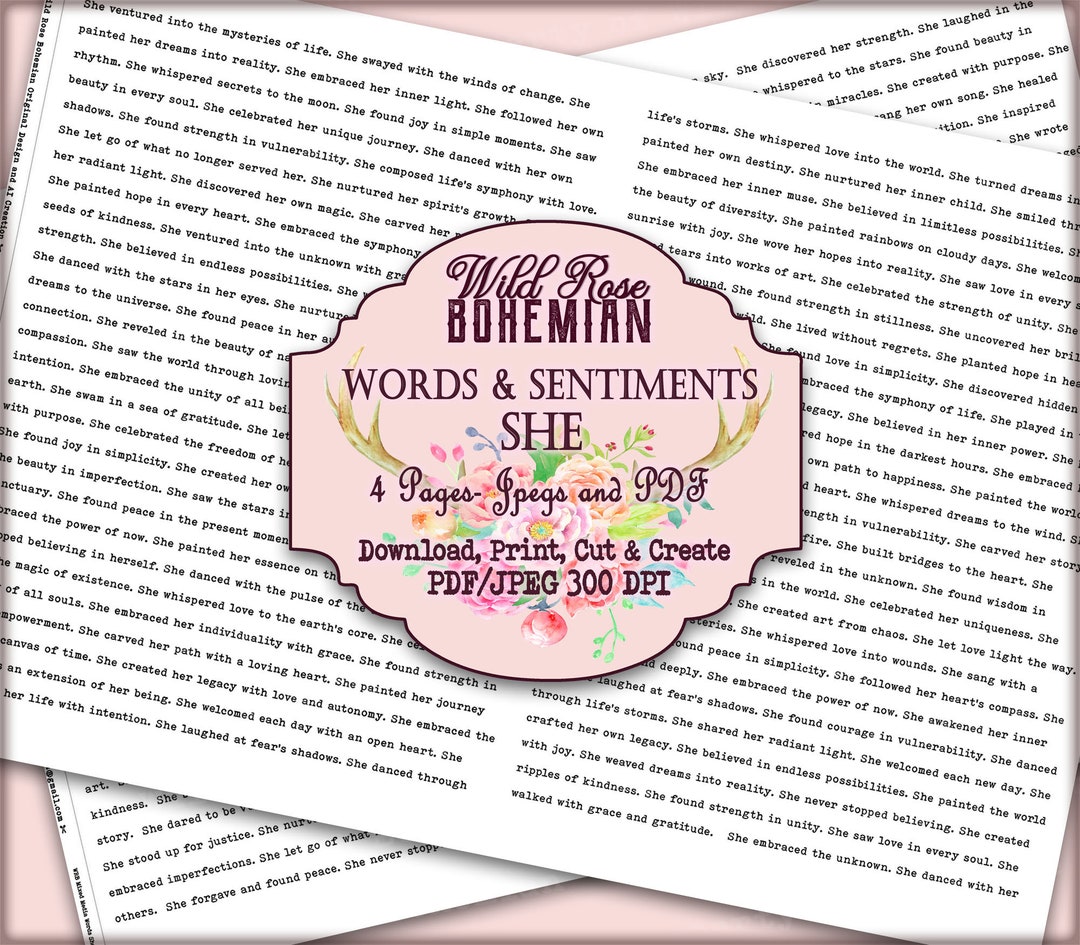 She Quotes, Female Empowerment Quotes, Printable She Words for Crafting ...