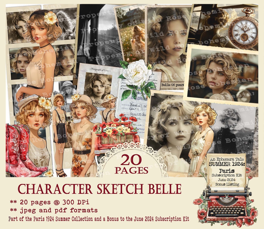 Character Sketch Belle, Fictional Character for Ephemera Tales 1924 ...