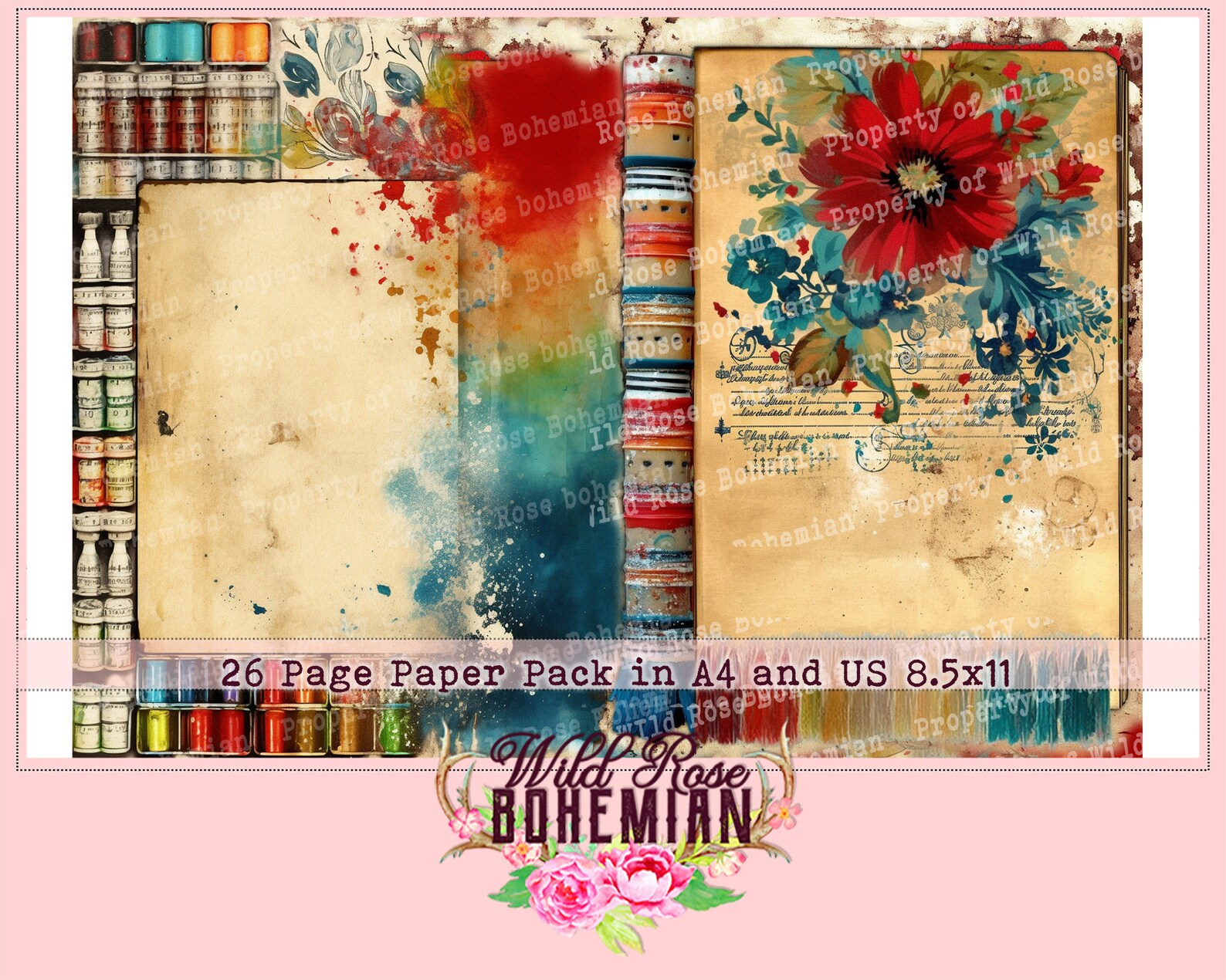 Grungy Printable Papers for the Artist, Printable Paper for Junk ...