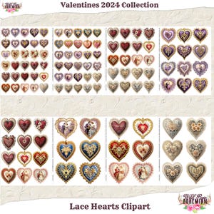 Lace Heart Clipart Doilies Clipart, Valentine Lace Vintage Clipart ...
