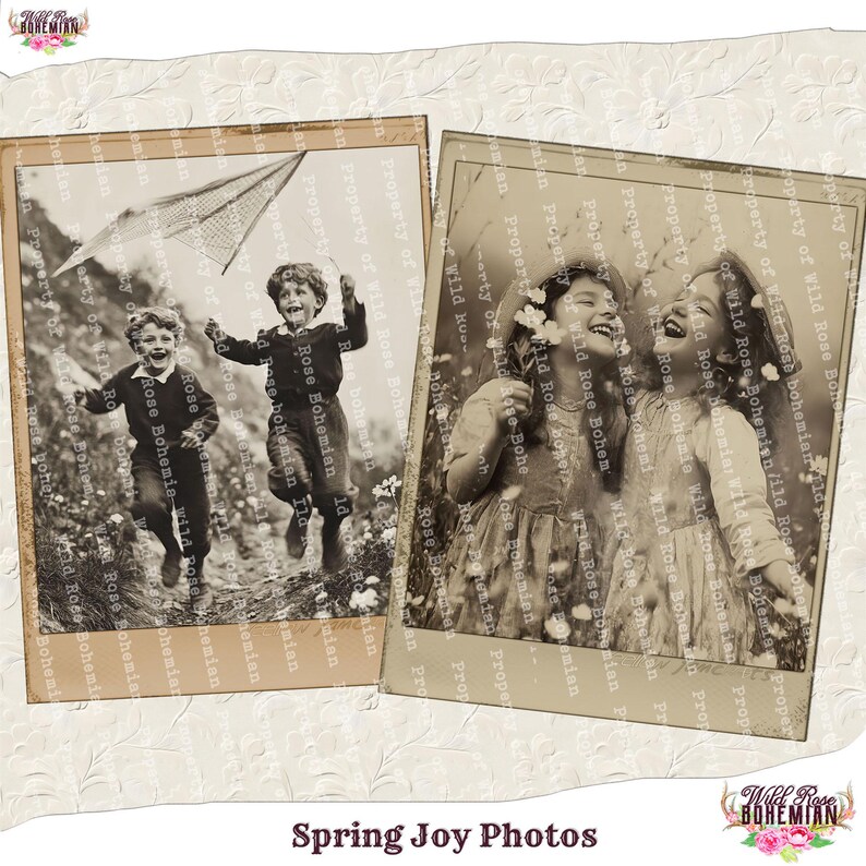 Vintage Spring Photos: Victorian-inspired Ephemera for Junk Journals ...