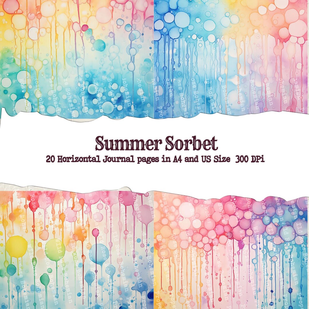 Colorful Grunge Journal Paper: Abstract Mixed Media, Summer Mixed Media ...