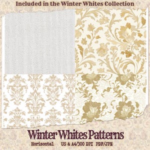 White Lace and Linen Digital Paper Pack | 30 Vintage Pattern Papers ...