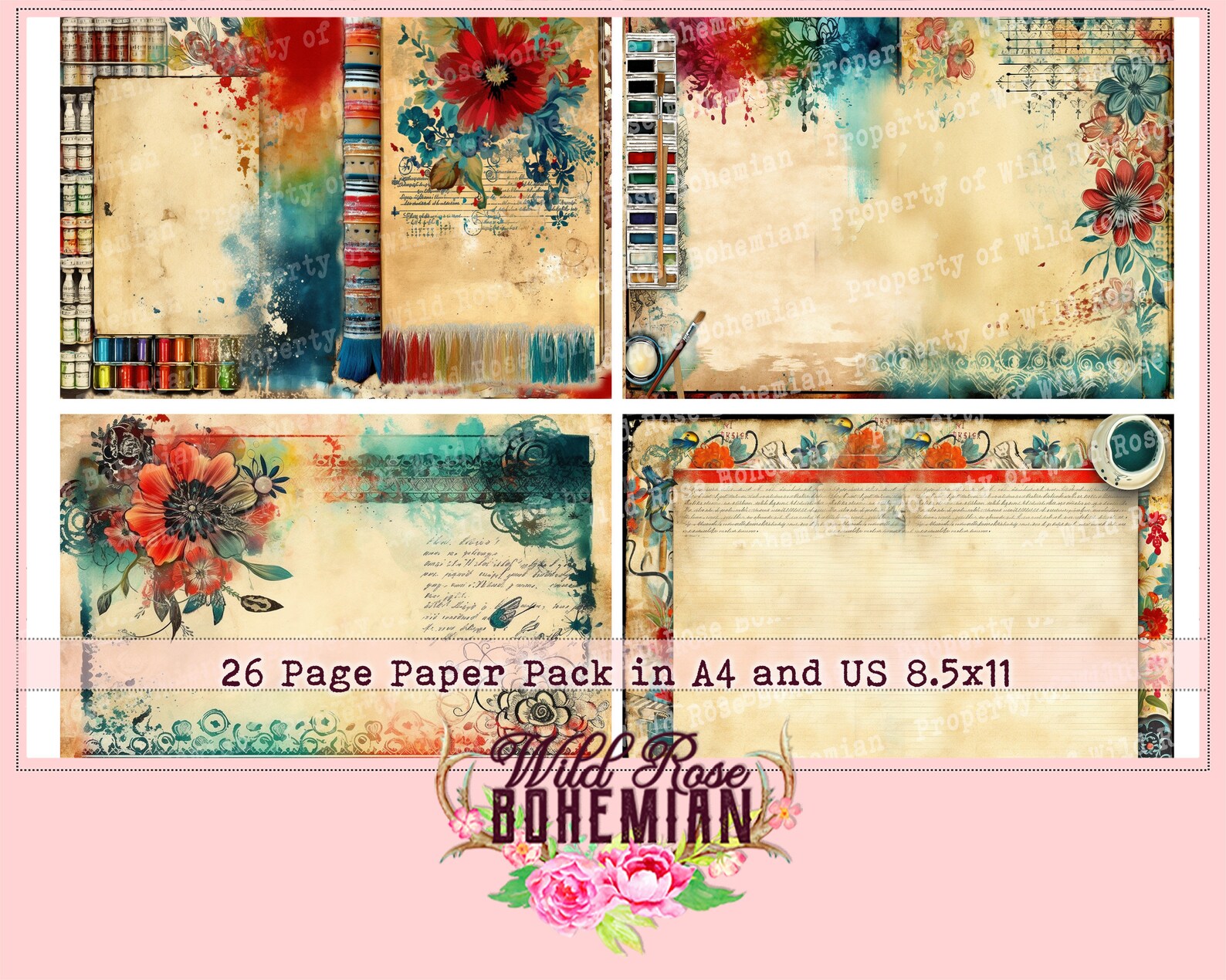 Grungy Printable Papers for the Artist, Printable Paper for Junk ...