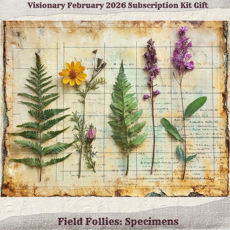Speciman Paper, Botany Junk Journal, Botanical Ephemera, Journal Pages ...