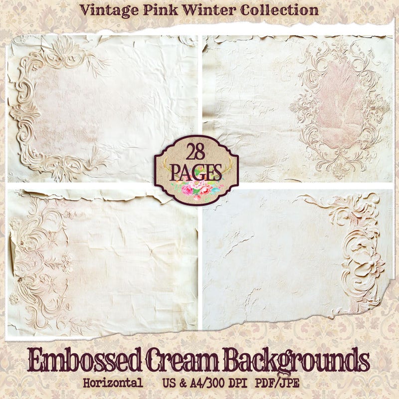 Embossed Stationery Cream - Etsy