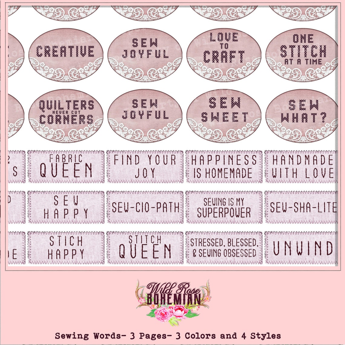 Sewing Word Sentiments, Sew Words Sentiments Printable, Sewing Junk ...