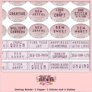 Sewing Word Sentiments, Sew Words Sentiments Printable, Sewing Junk ...