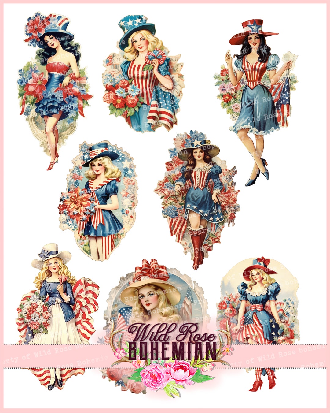 Fourth of July Png Independence Day Patriotic Women Clipart, Patriotic ...