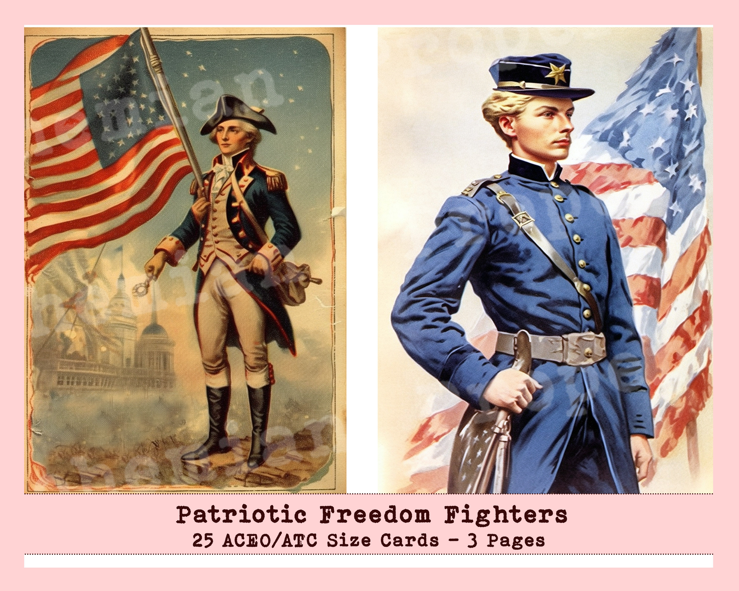 Fourth of July Printable Journal Cards, Fourth of July Junk Journal ...