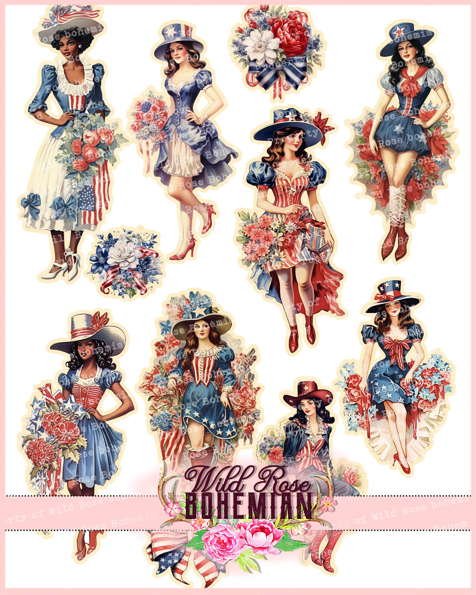 Fourth of July Png Independence Day Patriotic Women Clipart, Patriotic ...