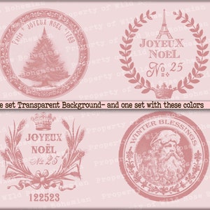 Vintage Pink Advent Calendar Numbers: December Daily Embellishments ...