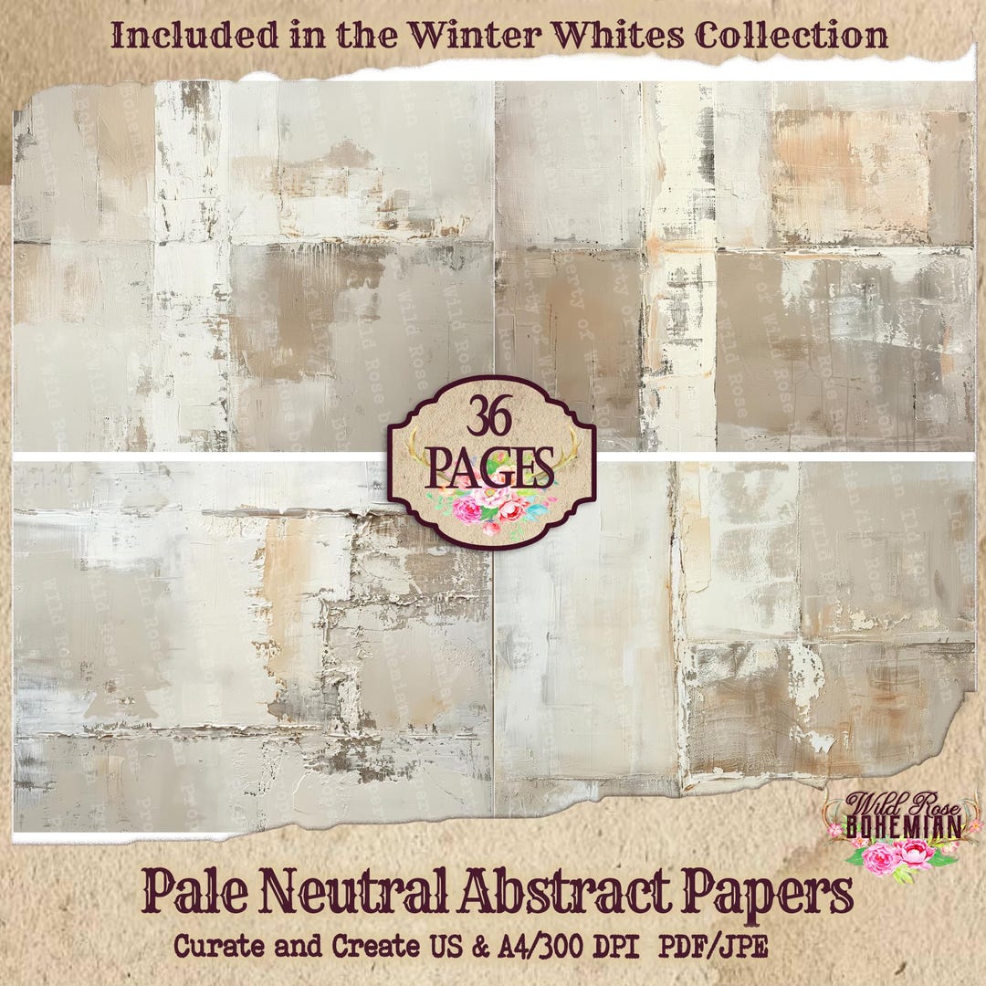 Modern Pale Neutral Mixed Media | Art Journal | Collage Backgrounds ...