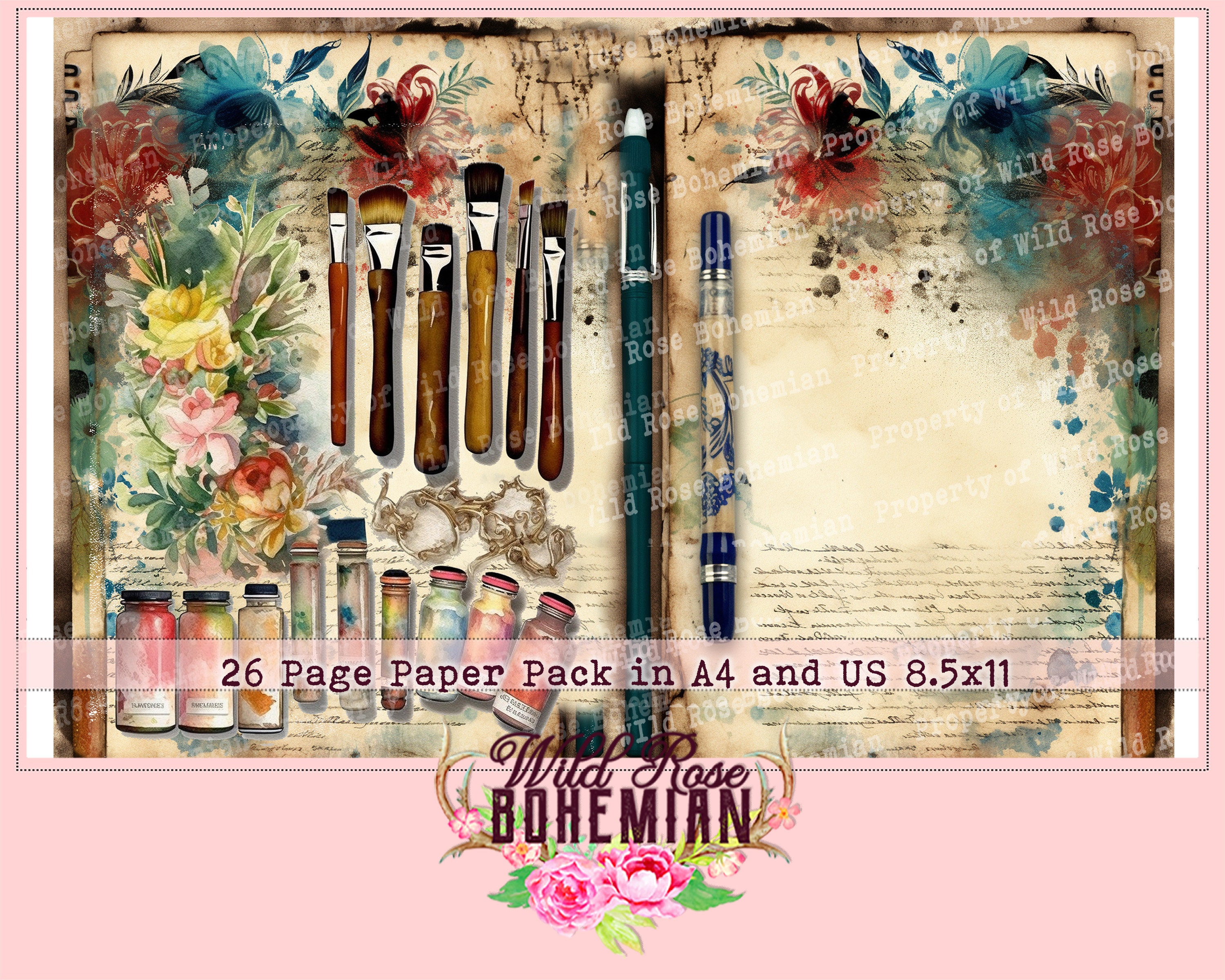 Grungy Printable Papers for the Artist, Printable Paper for Junk ...