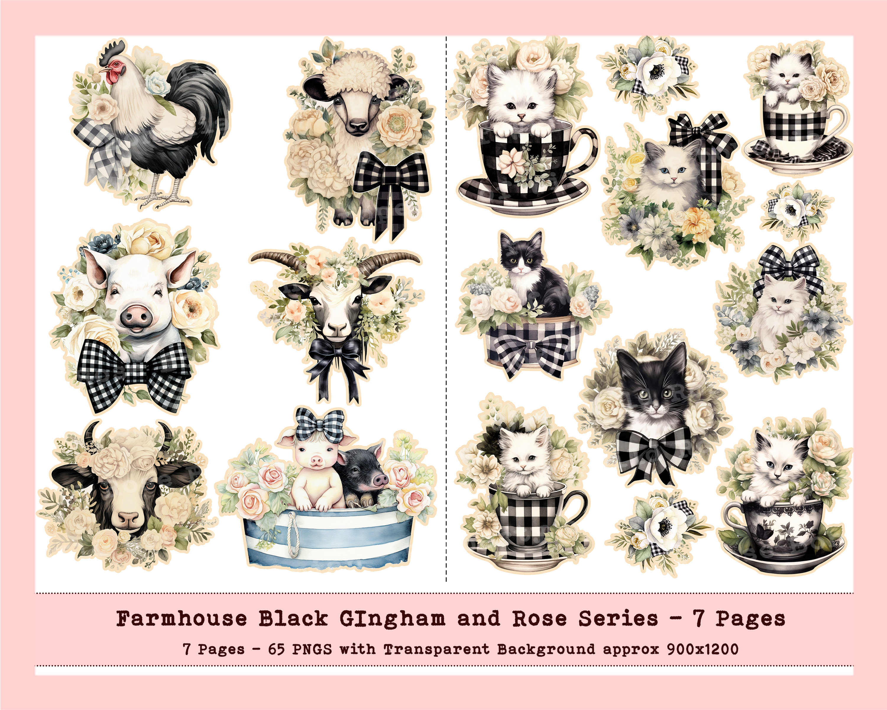 Farm Animal PNGS Farm Animal Graphics Cow Graphics Cow - Etsy