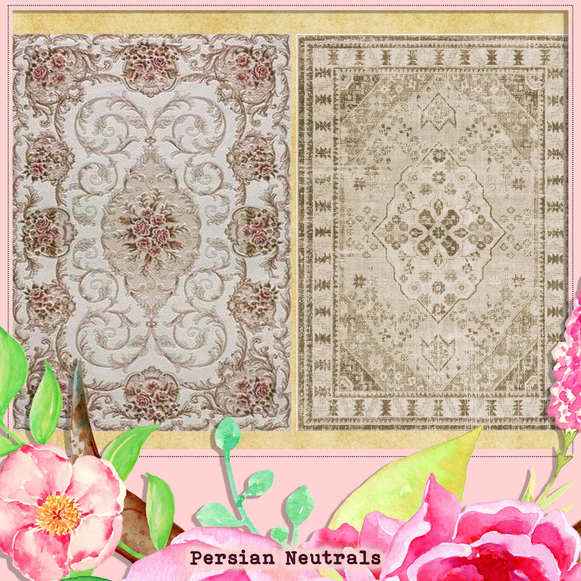 Junk Journal Printable Persian Neutral Trading Cards, Gypsy, Bohemian ...