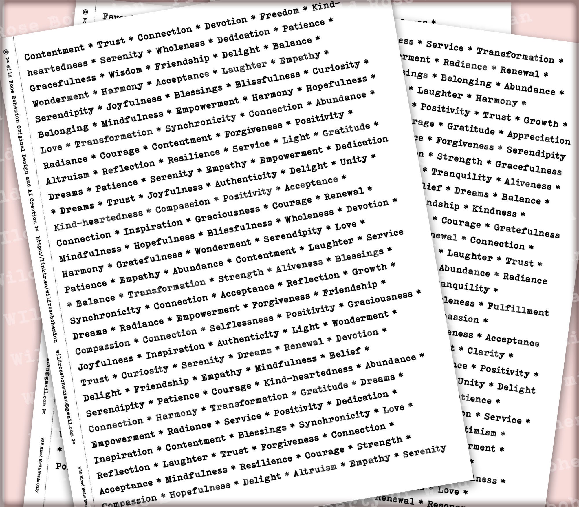 Favorite Words Printable Words and Sentiments for Crafting, Junk ...