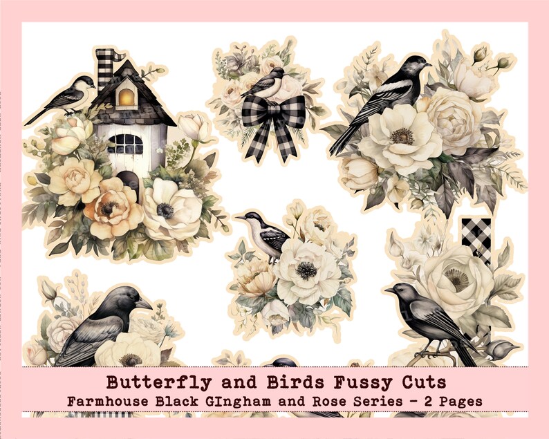 Bird and Butterfly Clipart Bird and Birdhouse Graphics Bird - Etsy