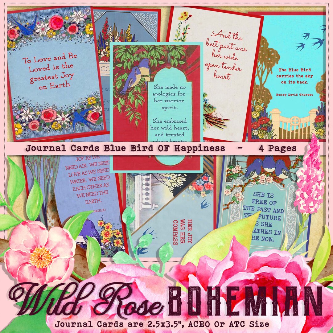 Blue Bird of Happiness Journal Card, Blue Bird Quotes, Brave Girl ...